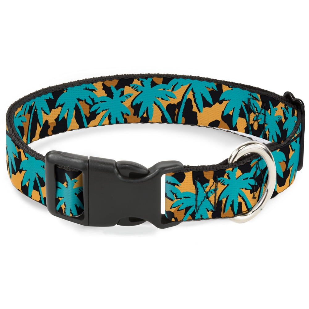 Buckle-Down Pet Collar, Dog Collar Plastic Buckle, Palm Tree Silhouette ...