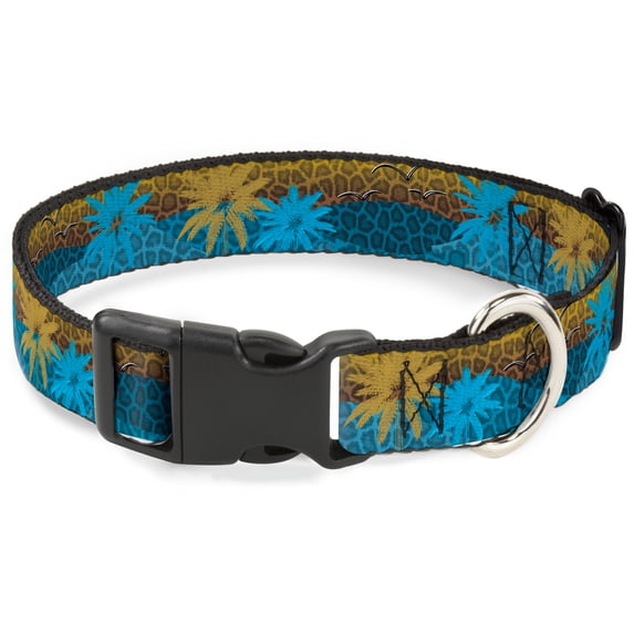 Buckle-Down Pet Collar, Dog Collar Plastic Buckle, Palm Trees Gulls ...