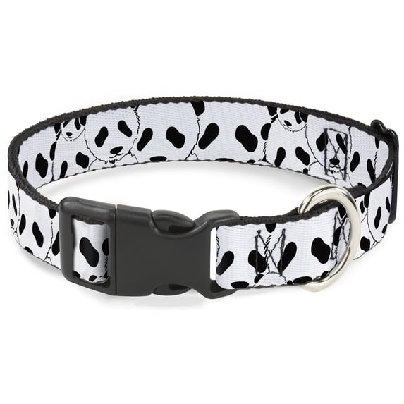 Buckle-Down Pet Collar, Dog Collar Plastic Buckle, Panda Bear Stacked ...