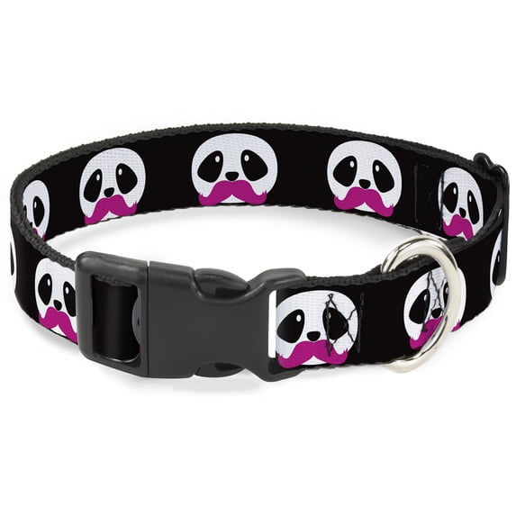 Buckle-Down Pet Collar, Dog Collar Plastic Buckle, Panda Face Pink ...