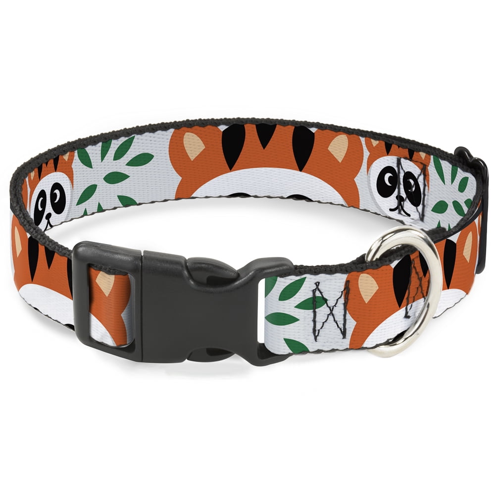 Buckle-Down Pet Collar, Dog Collar Plastic Buckle, Panda Tiger Hat, 7 ...