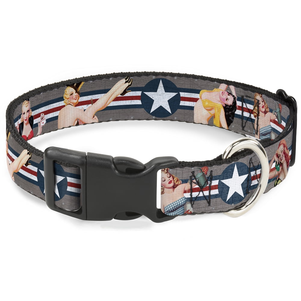 Buckle-Down Pet Collar, Dog Collar Plastic Buckle, Pin Up Girl Poses ...