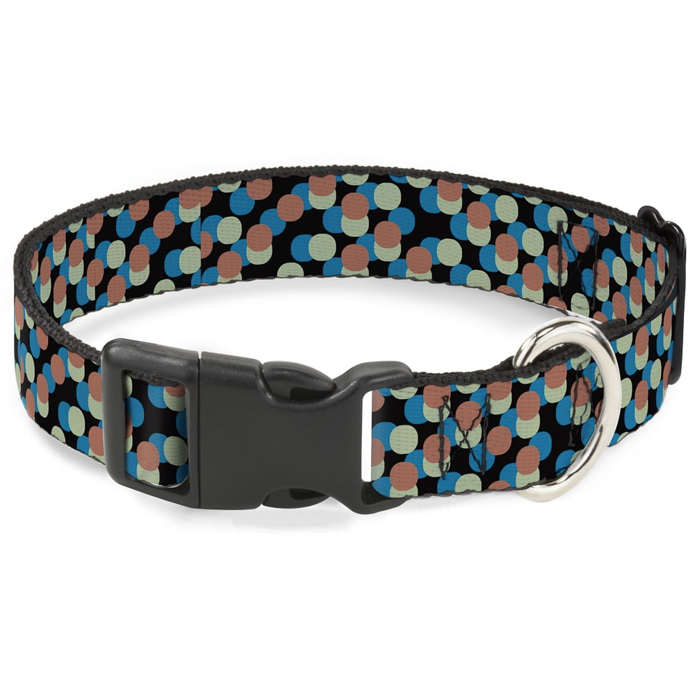 Buckle-Down Pet Collar, Dog Collar Plastic Buckle, Polka Dots Stacked ...
