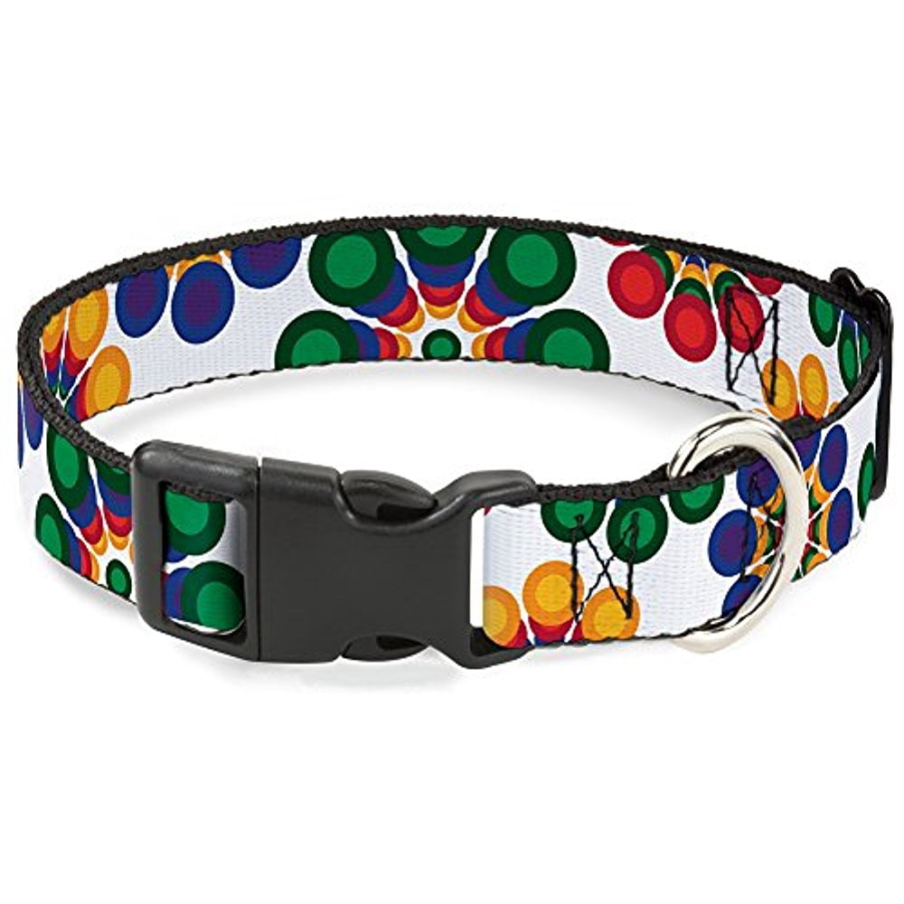 Buckle-Down Pet Collar, Dog Collar Plastic Buckle, Psychedelic Daisies ...