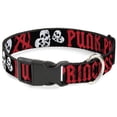 Buckle-Down Pet Collar, Dog Collar Plastic Buckle, Punk Princess Black ...