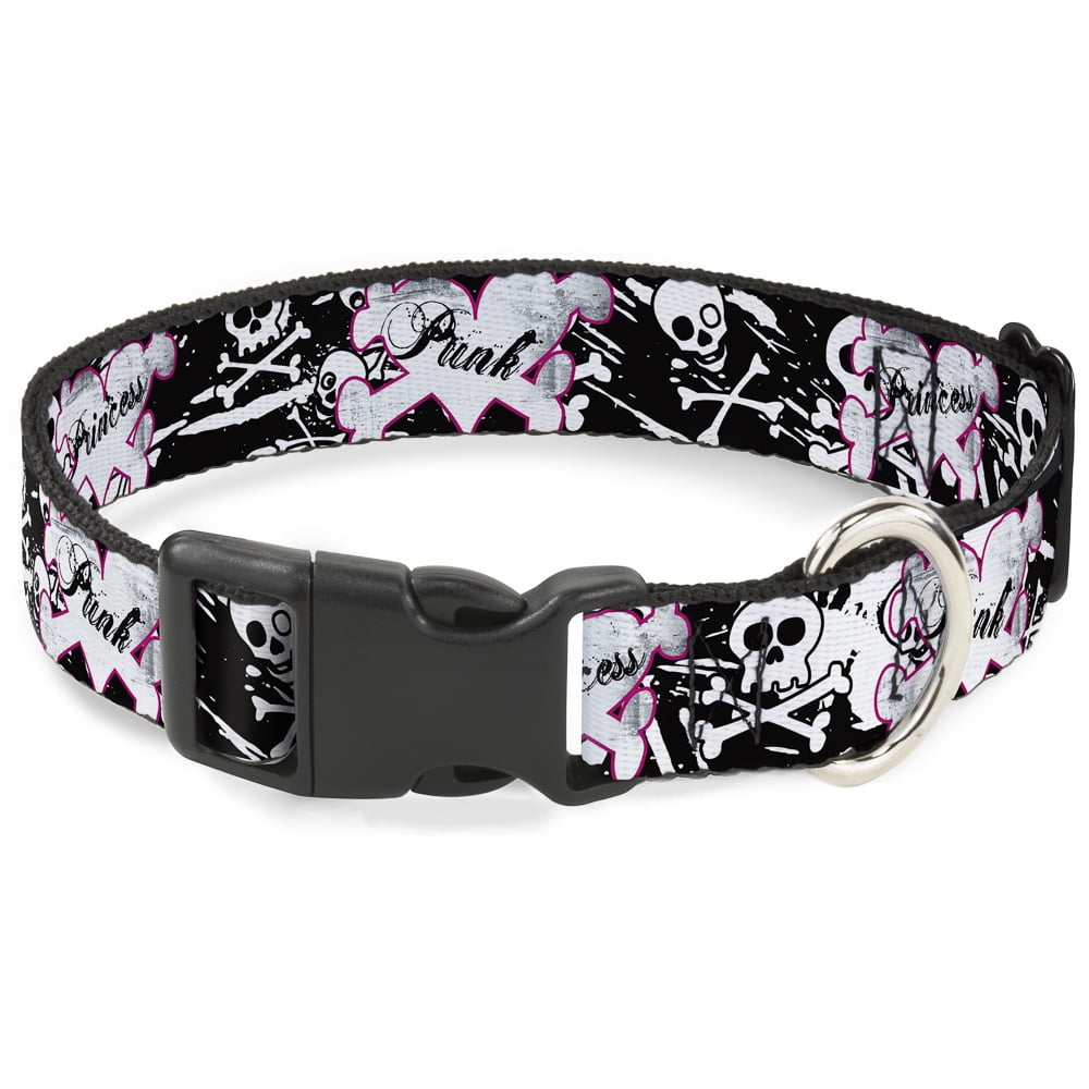 Buckle-Down Pet Collar, Dog Collar Plastic Buckle, Punk Princess Heart ...