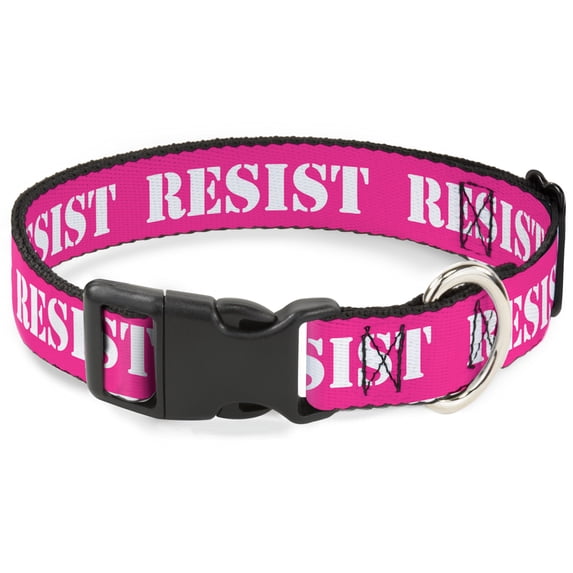Buckle-Down Pet Collar, Dog Collar Plastic Buckle, Resist Stencil Pink ...