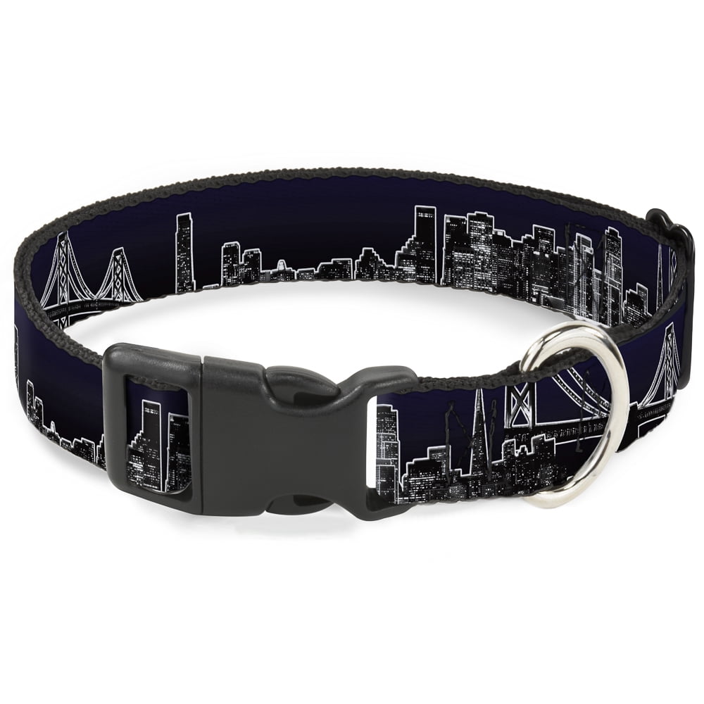 Buckle-Down Pet Collar, Dog Collar Plastic Buckle, San Francisco Vivid ...