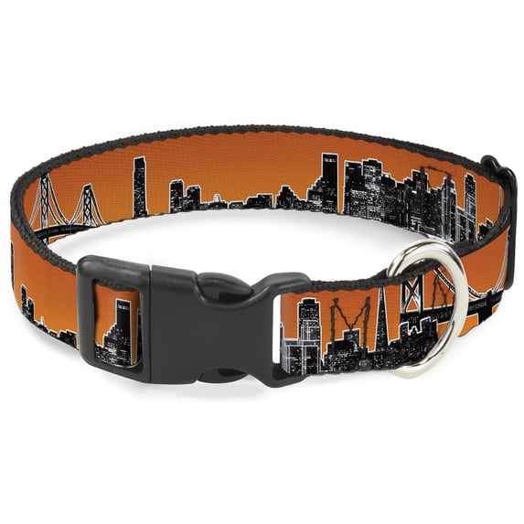 Buckle-Down Pet Collar, Dog Collar Plastic Buckle, San Francisco Vivid ...