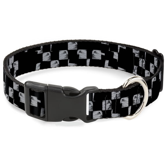 Buckle-Down Pet Collar, Dog Collar Plastic Buckle, Scribble Checker ...
