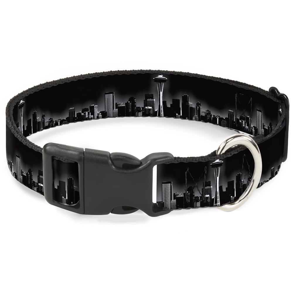 Buckle-Down Pet Collar, Dog Collar Plastic Buckle, Seattle Vivid ...