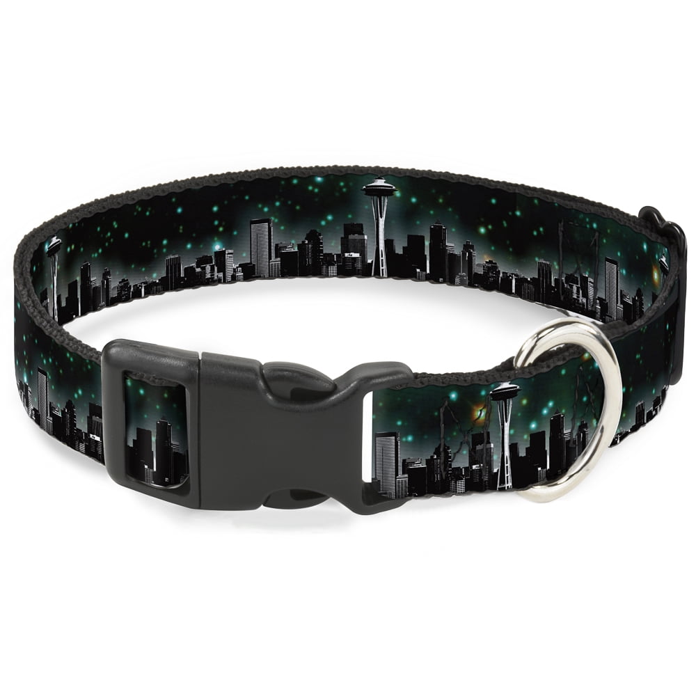 Buckle-Down Pet Collar, Dog Collar Plastic Buckle, Seattle Vivid ...