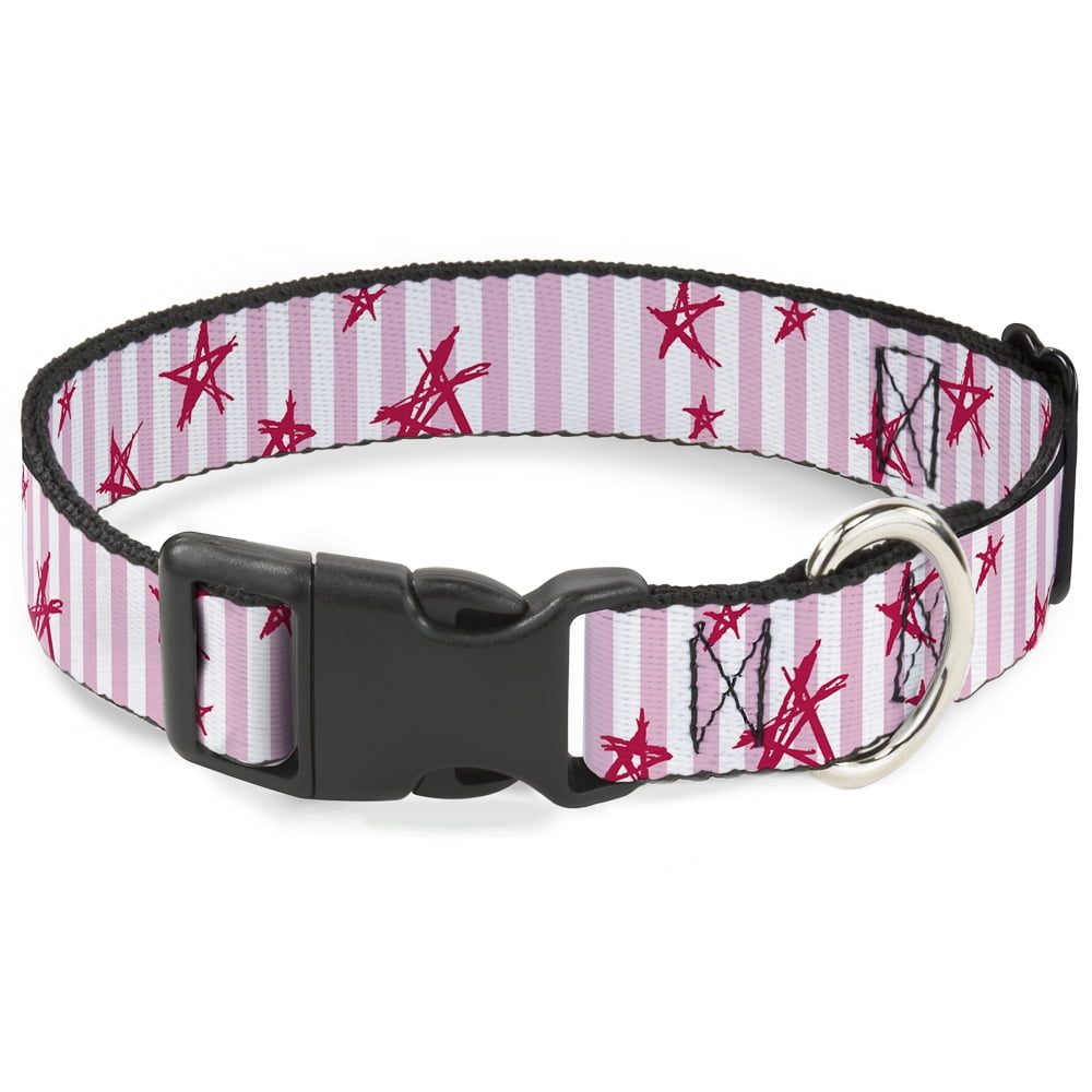 Buckle-Down Pet Collar, Dog Collar Plastic Buckle, Sketch Stars Stripes ...