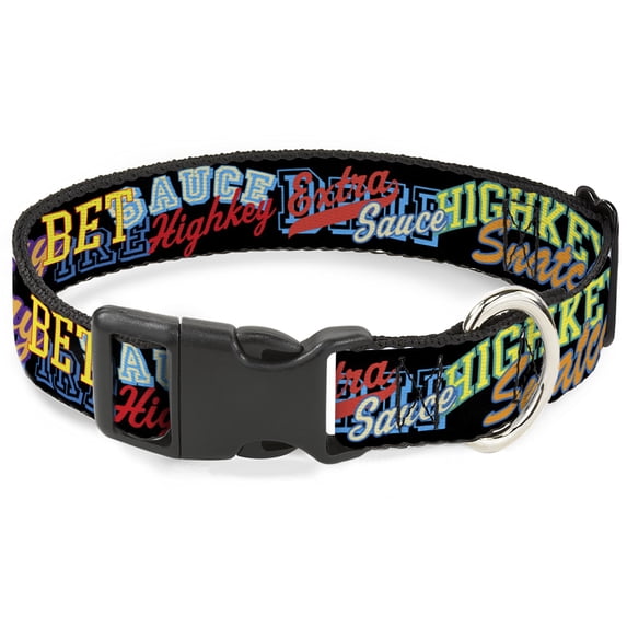 Buckle-Down Pet Collar, Dog Collar Plastic Buckle, Slang Verbiage ...