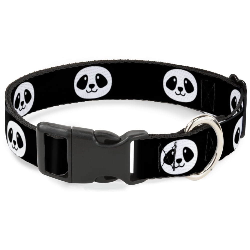 Buckle-Down Pet Collar, Dog Collar Plastic Buckle, Smiling Panda Face ...