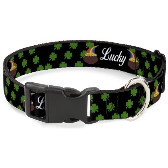 Buckle-Down Pet Collar, Dog Collar Plastic Buckle, St Pats Lucky Pot of ...
