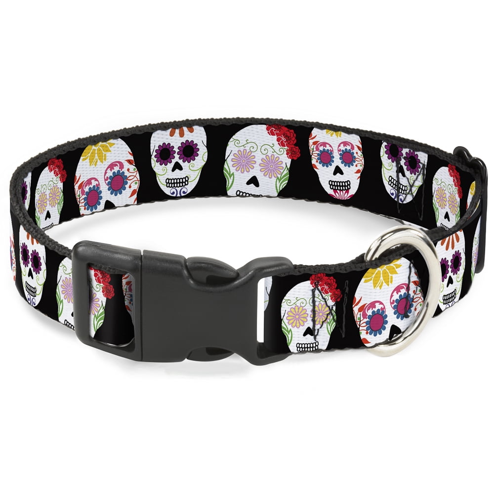 Buckle-Down Pet Collar, Dog Collar Plastic Buckle, Staggered Sugar ...