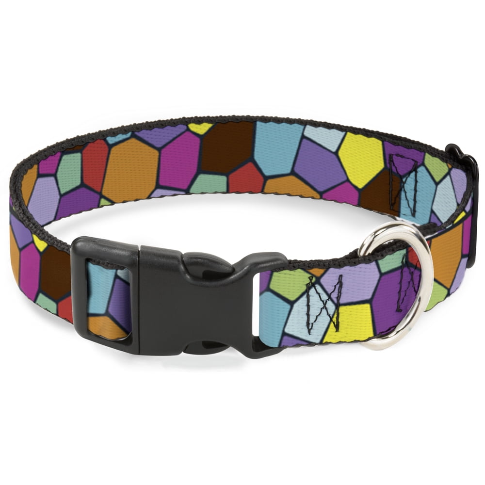 Buckle-Down Pet Collar, Dog Collar Plastic Buckle, Stained Glass Mosaic ...