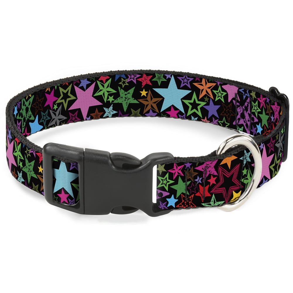 Buckle-Down Pet Collar, Dog Collar Plastic Buckle, Stargazer Black ...