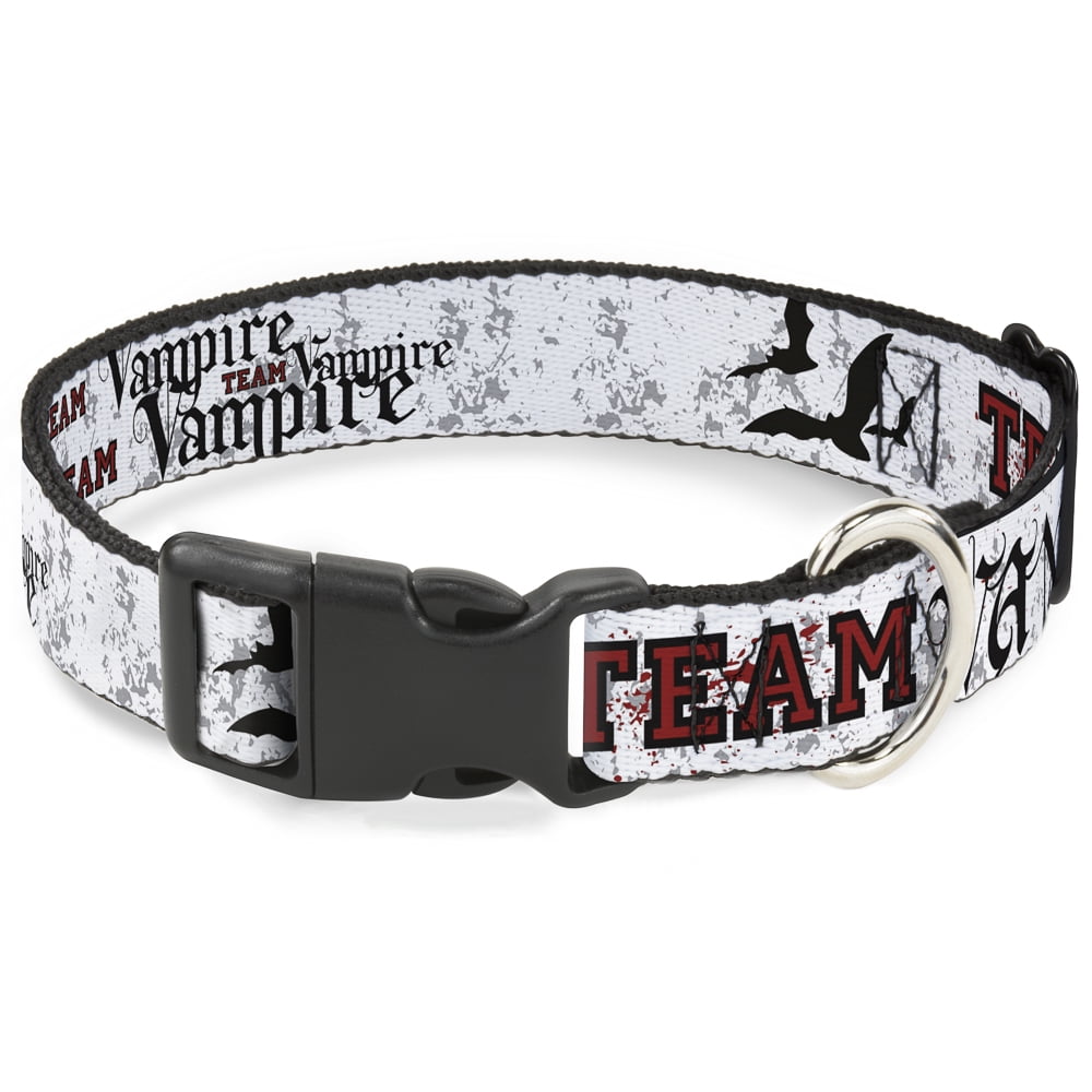 Buckle-Down Pet Collar, Dog Collar Plastic Buckle, Team Vampire, 8.5 to ...