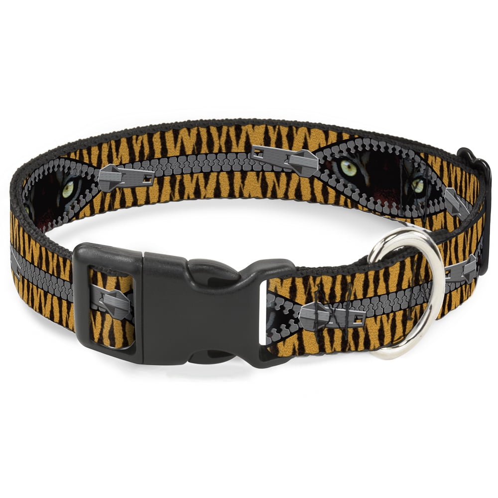 Buckle-Down Pet Collar, Dog Collar Plastic Buckle, Tiger Eyes, 11 to 16 ...