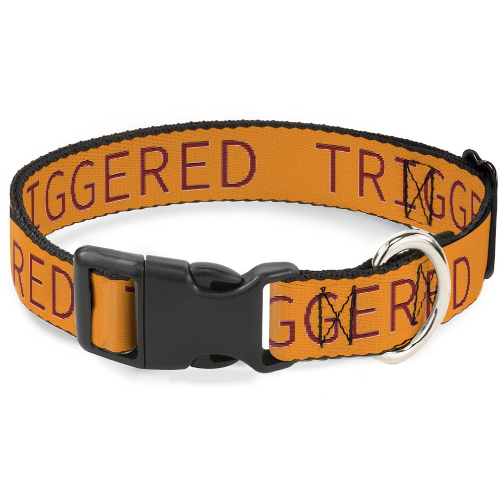 Buckle-Down Pet Collar, Dog Collar Plastic Buckle, Triggered Orange ...
