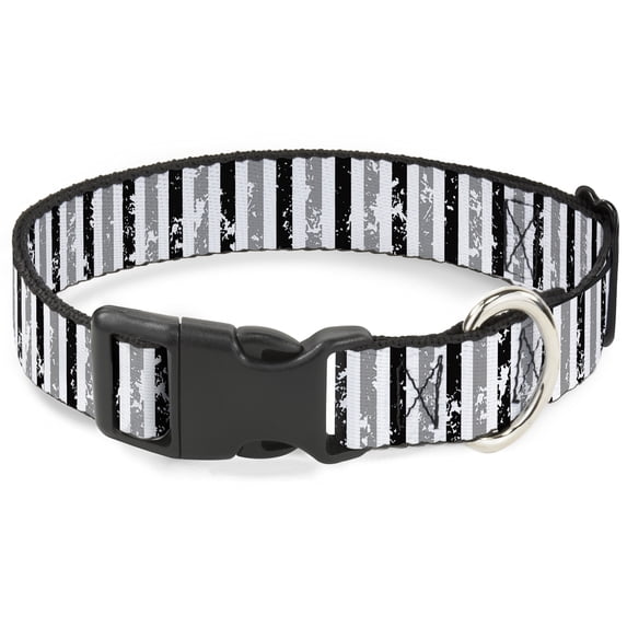 Buckle-Down Pet Collar, Dog Collar Plastic Buckle, Vertical Stripes ...