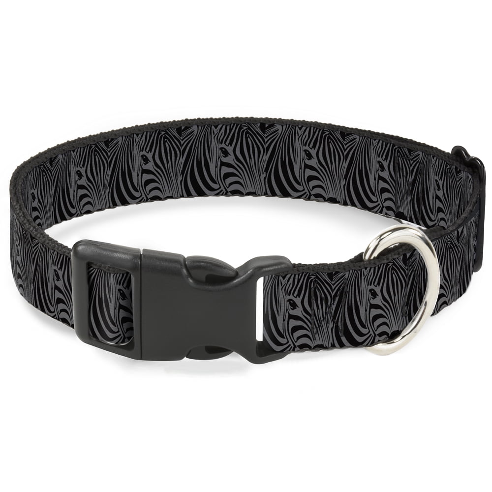 Buckle-Down Pet Collar, Dog Collar Plastic Buckle, Zebra Head Black ...