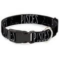 Buckle-Down Pet Collar, Dog Collar Plastic Buckle, Zodiac Pisces ...