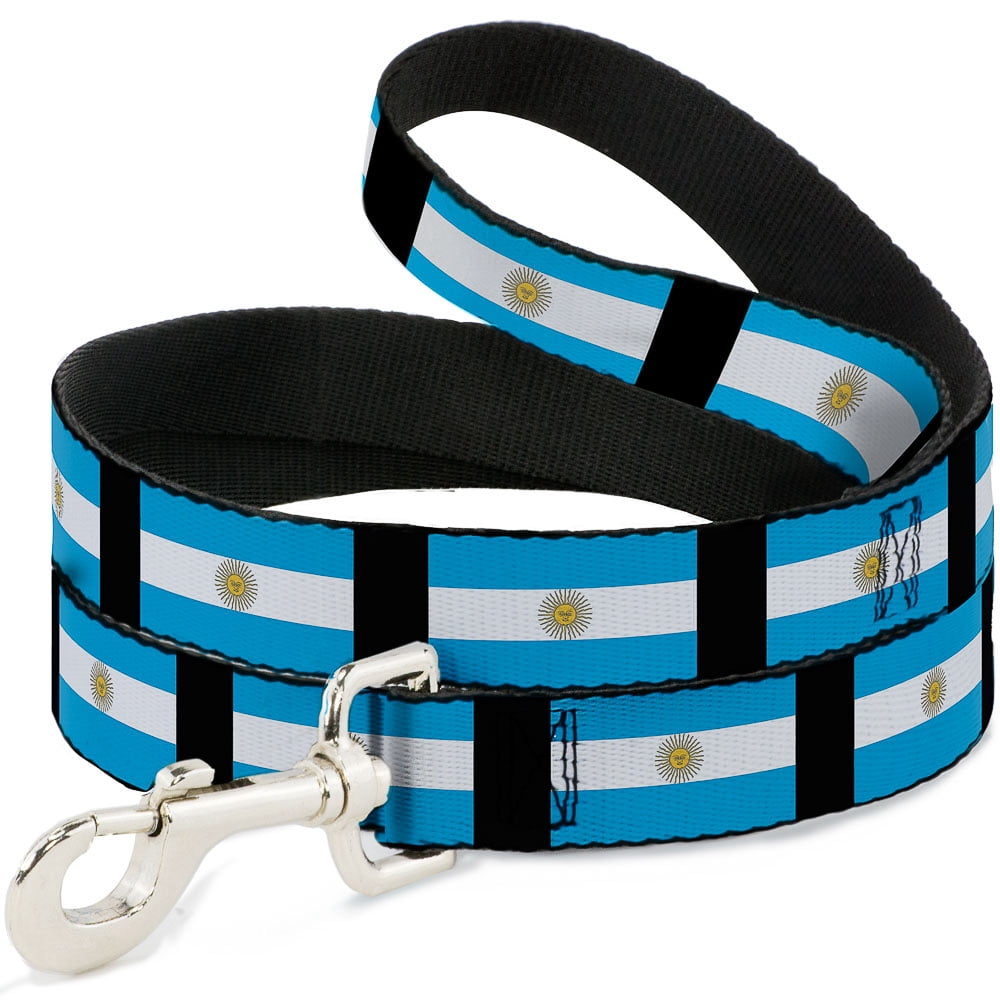 Buckle-Down Pet Leash, Dog Leash, Argentina Flags, 4 Feet Long 1.0 Inch ...