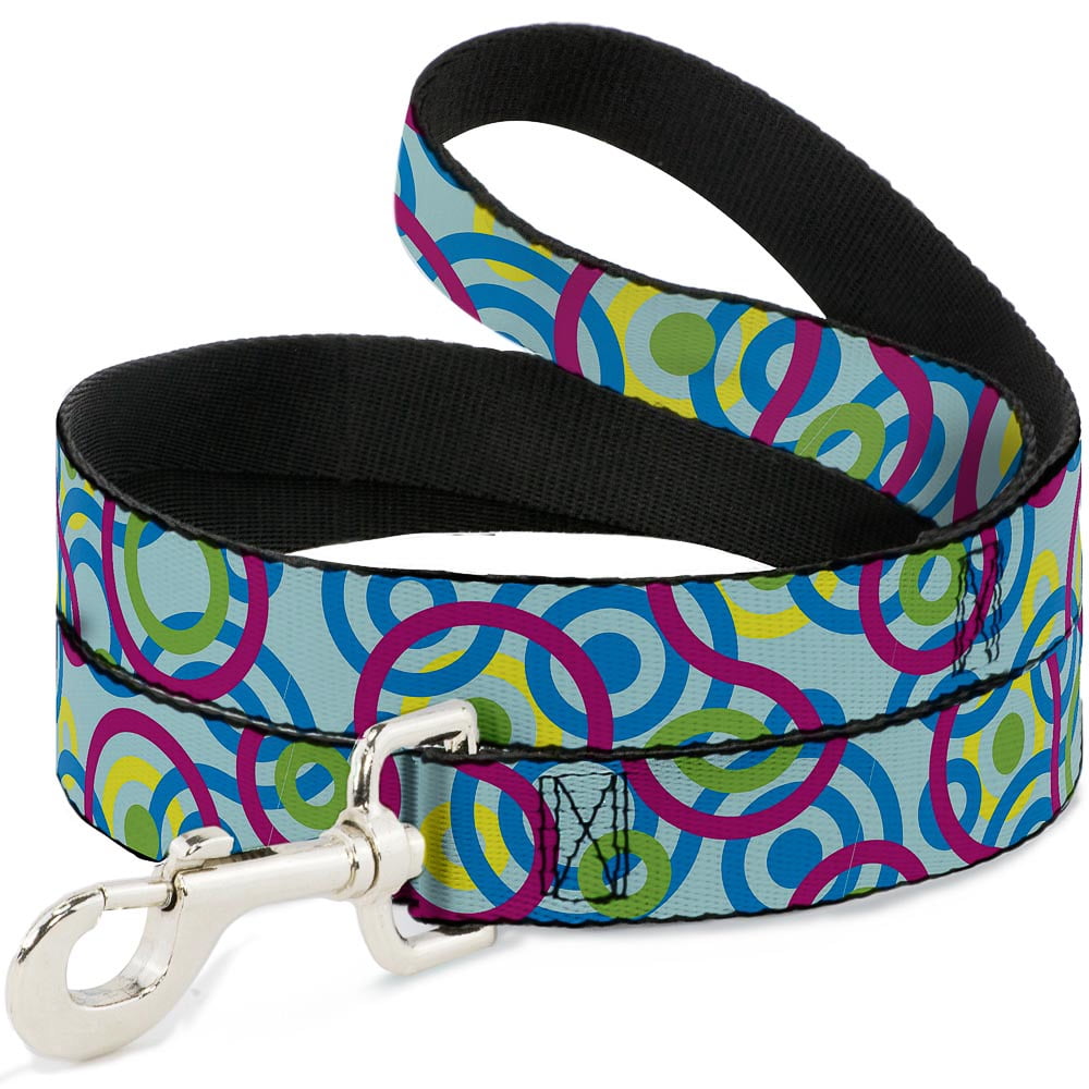 Buckle-Down Pet Leash, Dog Leash, Bullseye Stacked Swirl Blues Green ...