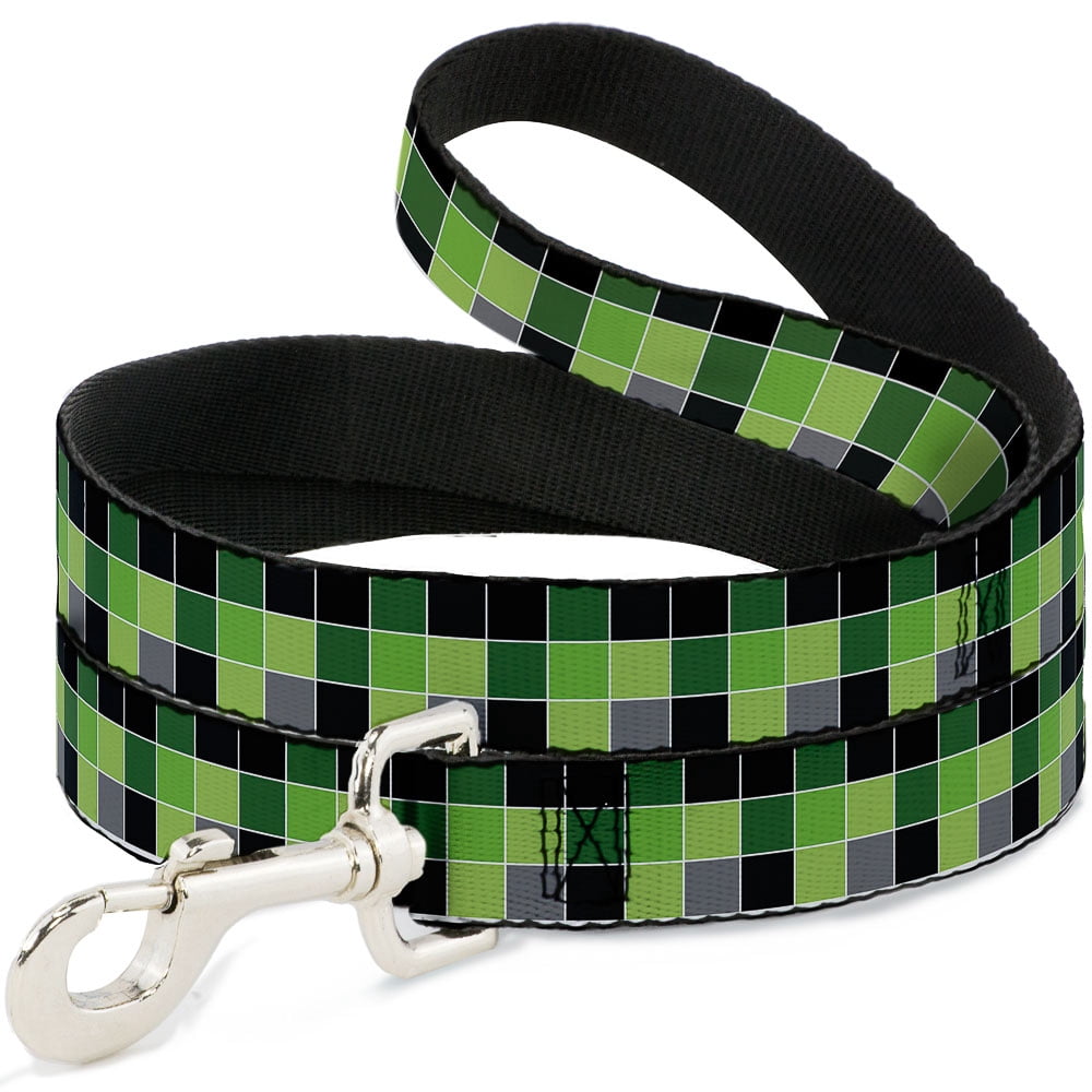 Buckle-Down Pet Leash, Dog Leash, Checker Mosaic Green, 6 Feet Long 1.0 ...
