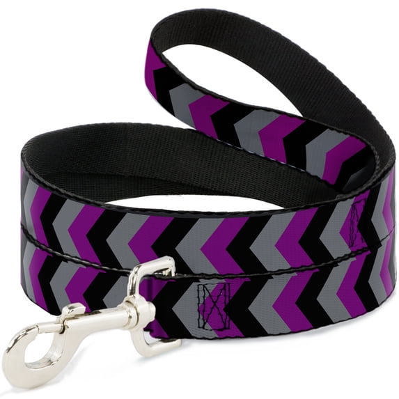 Buckle-Down Pet Leash, Dog Leash, Chevron Purple Black Gray, 4 Feet ...