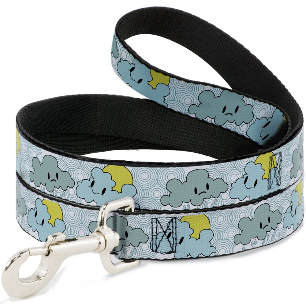 Buckle-Down Pet Leash, Dog Leash, Cloudy Skies Rain Clouds White Blues ...
