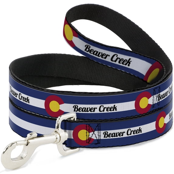 Buckle-Down Pet Leash, Dog Leash, Colorado Beaver Creek Flag Blue White ...