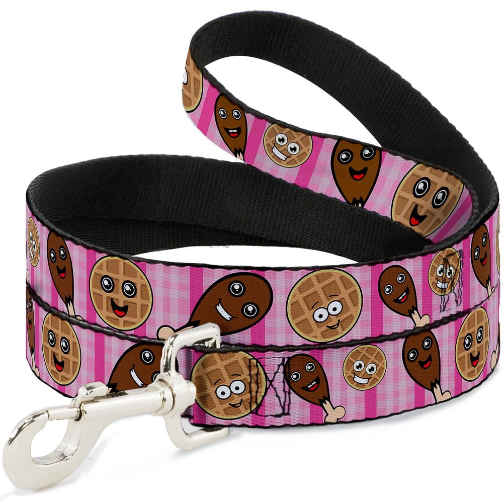 Buckle-Down Pet Leash, Dog Leash, Fried Chicken Waffles Plaid Pinks, 4 ...