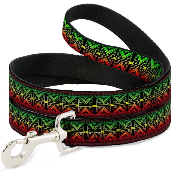 Buckle-Down Pet Leash, Dog Leash, Geomteric Black Red Yellow Green, 4 ...