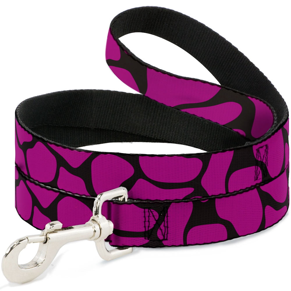 Buckle-Down Pet Leash, Dog Leash, Giraffe Spots Black Fuchsia, 4 Feet ...