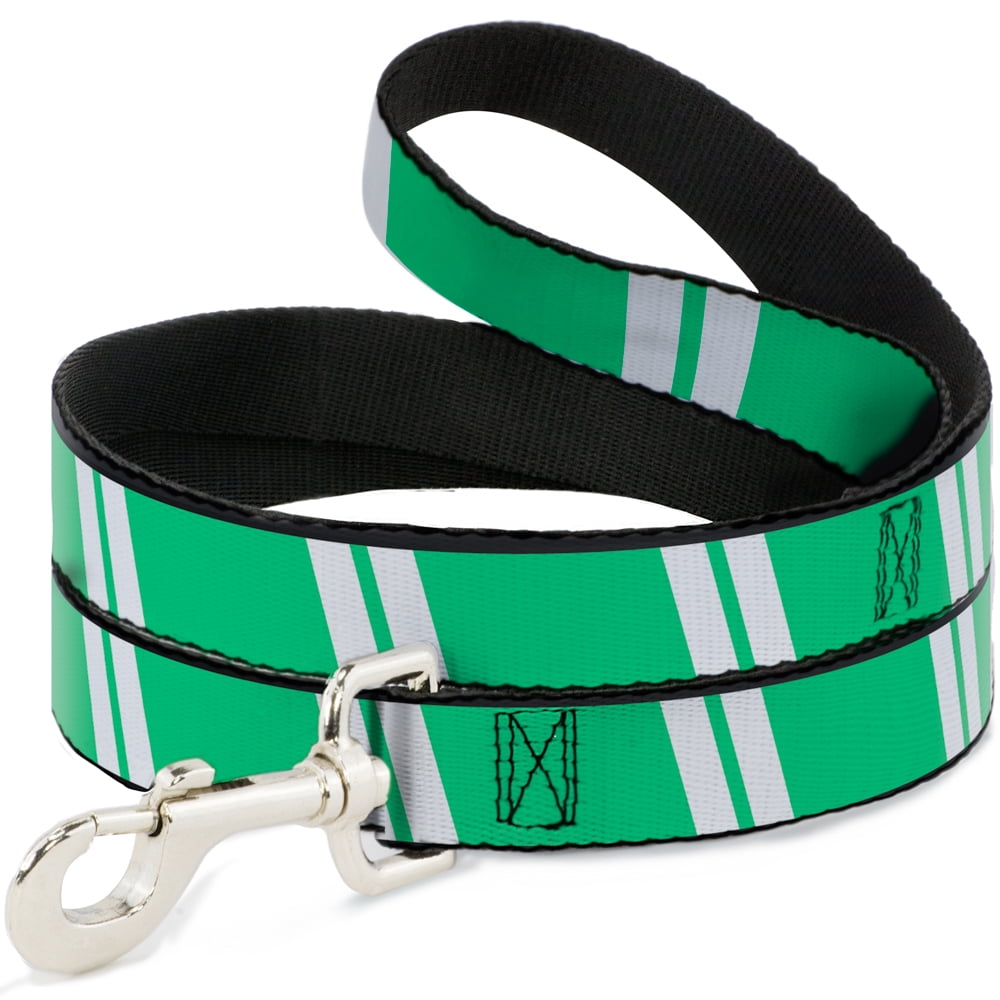 Buckle-Down Pet Leash, Dog Leash, Hash Mark Stripe Double Green Silver ...