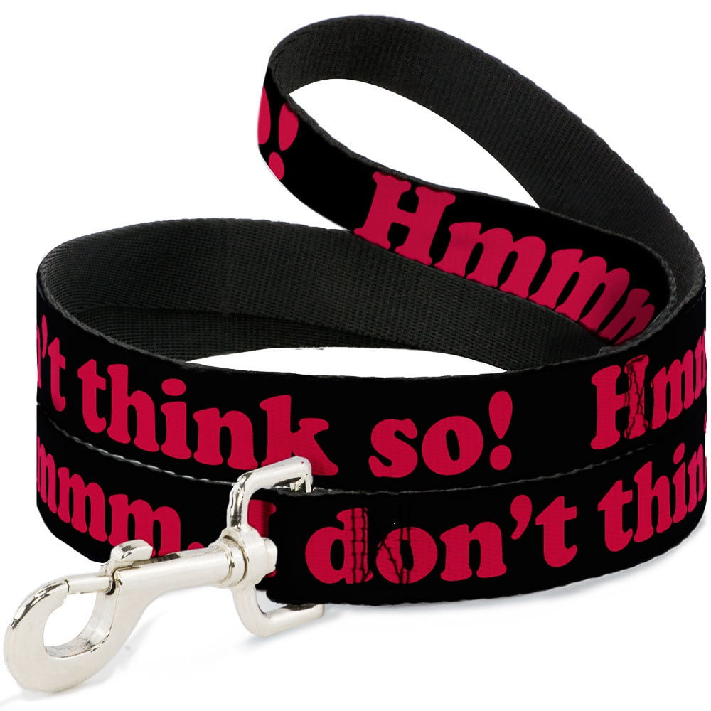 Buckle-Down Pet Leash, Dog Leash, Hmmm I Dont Think So Black Pink, 6 ...