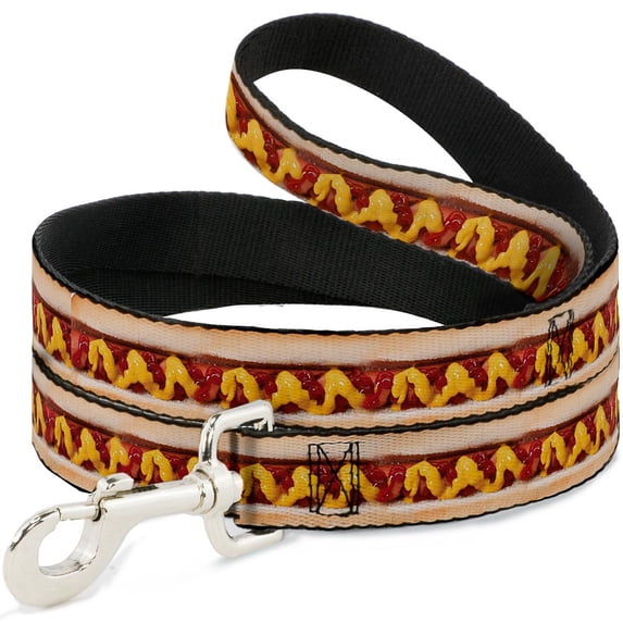 Buckle-Down Pet Leash, Dog Leash, Hot Dog Mustard Ketchup Vivid, 6 Feet ...