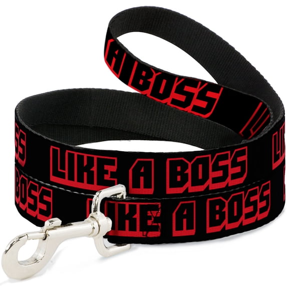 Buckle-Down Pet Leash, Dog Leash, Like A Boss Black Red, 4 Feet Long 1. ...