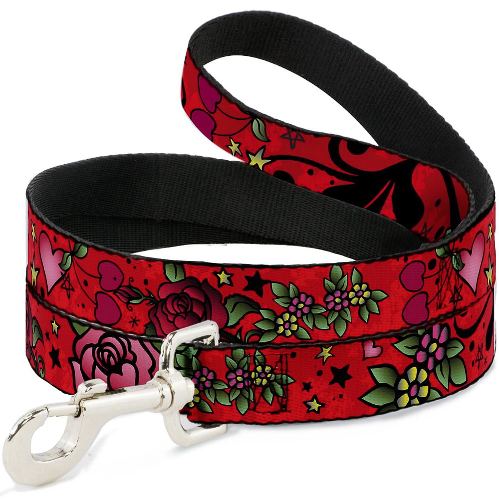 Buckle-Down Pet Leash, Dog Leash, Mom Dad Close Up Red, 4 Feet Long 1.0 ...