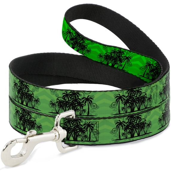 Buckle-Down Pet Leash, Dog Leash, Palm Trees Rings Greens Blacks, 4 ...