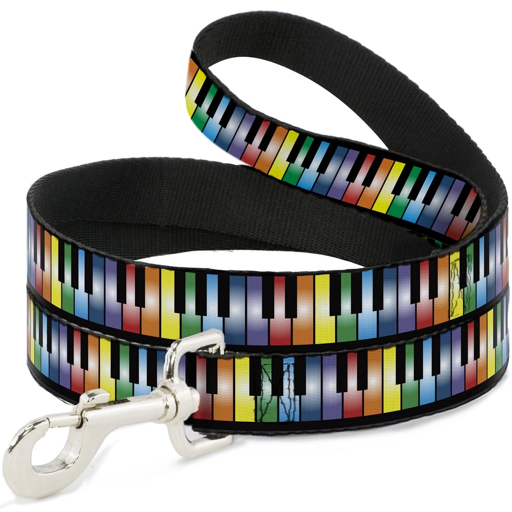 Buckle-Down Pet Leash, Dog Leash, Piano Keys Rainbow, 4 Feet Long 1.0 ...