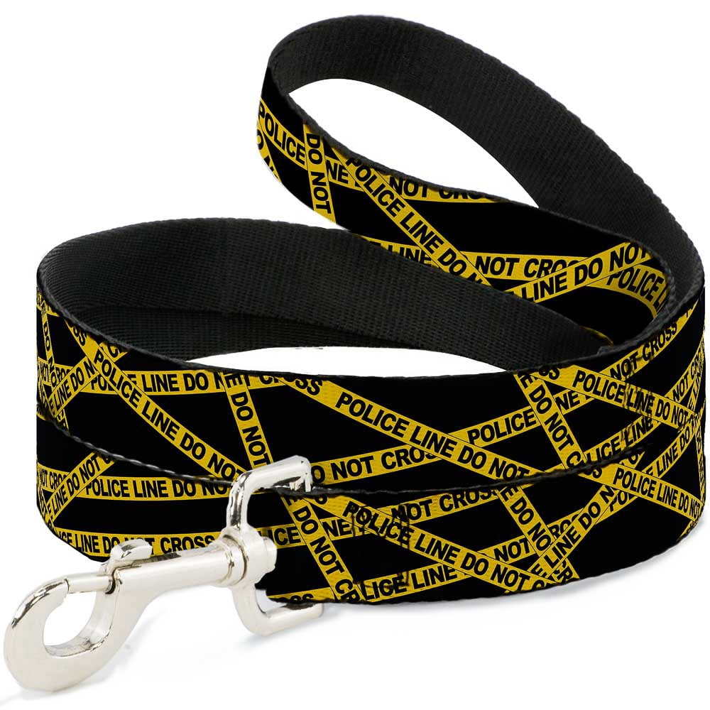 Buckle-Down Pet Leash, Dog Leash, Police Line Black Yellow, 6 Feet Long ...