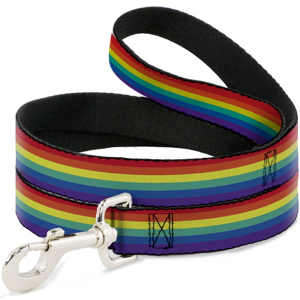 Buckle-Down Pet Leash, Dog Leash, Rainbow Print, 4 Feet Long 1.0 Inch ...