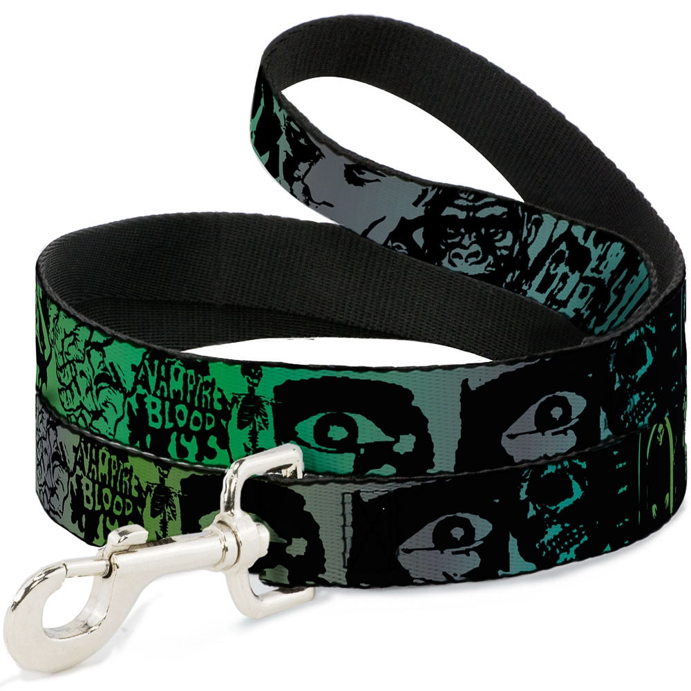Buckle-Down Pet Leash, Dog Leash, Retro Monster Aqua Black, 4 Feet Long ...