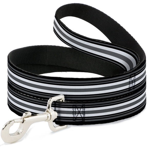 Buckle-Down Pet Leash, Dog Leash, Striped Black Gray White, 6 Feet Long ...