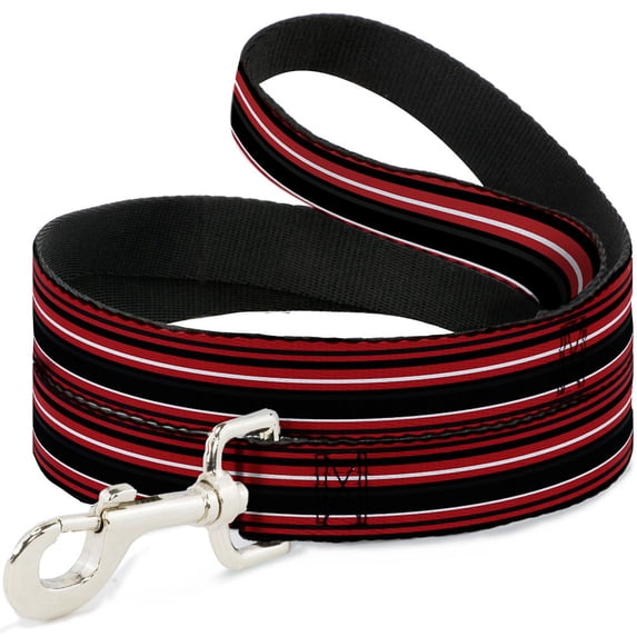 Buckle-Down Pet Leash, Dog Leash, Stripes Red Black White, 6 Feet Long ...